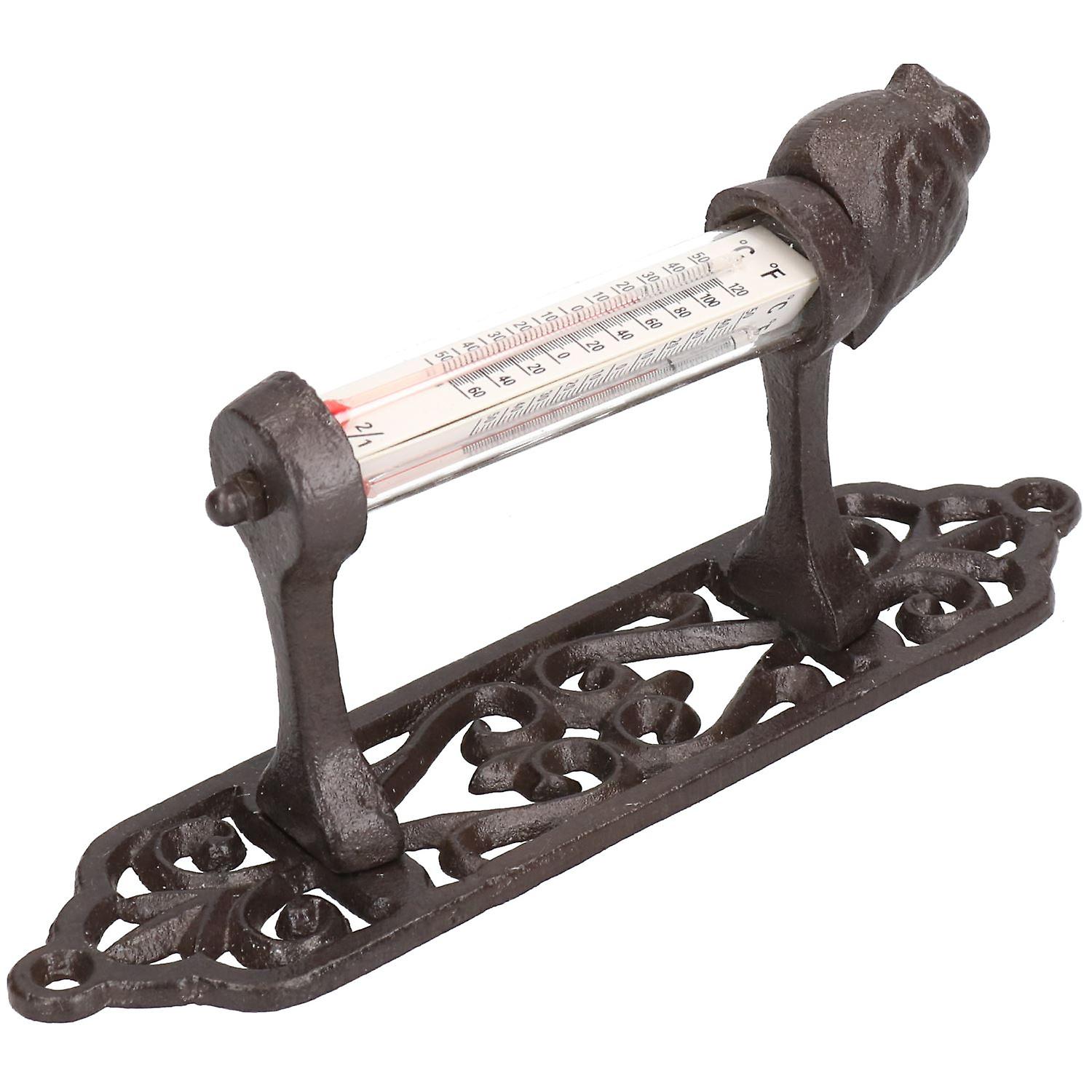 Wall Rustic Thermometer Garden Wall Celsius Cast Iron Garden Shed House ...