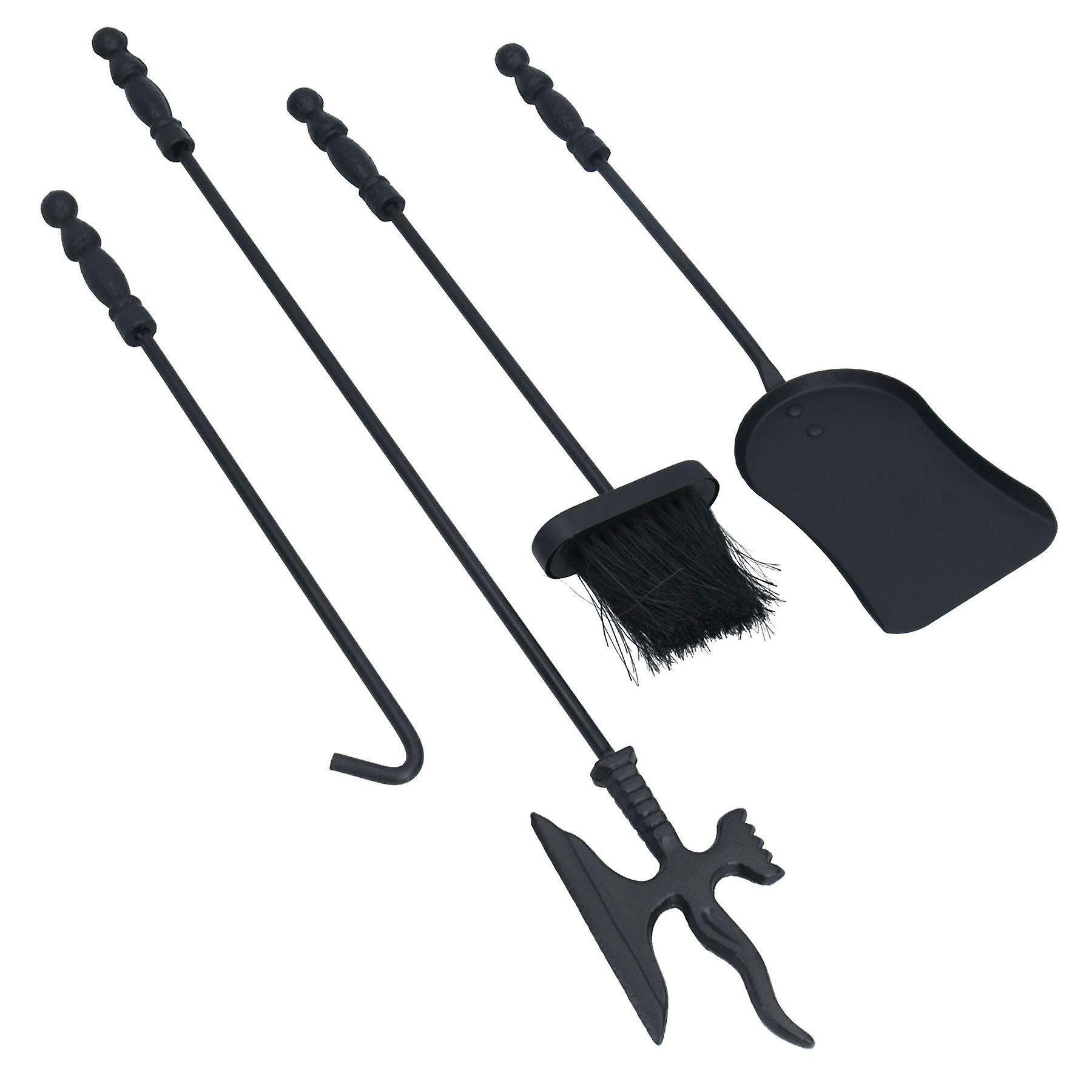 Knight Soldier Log Burner Fireside Fireplace Companion Set 72 x 21 x 12 ...