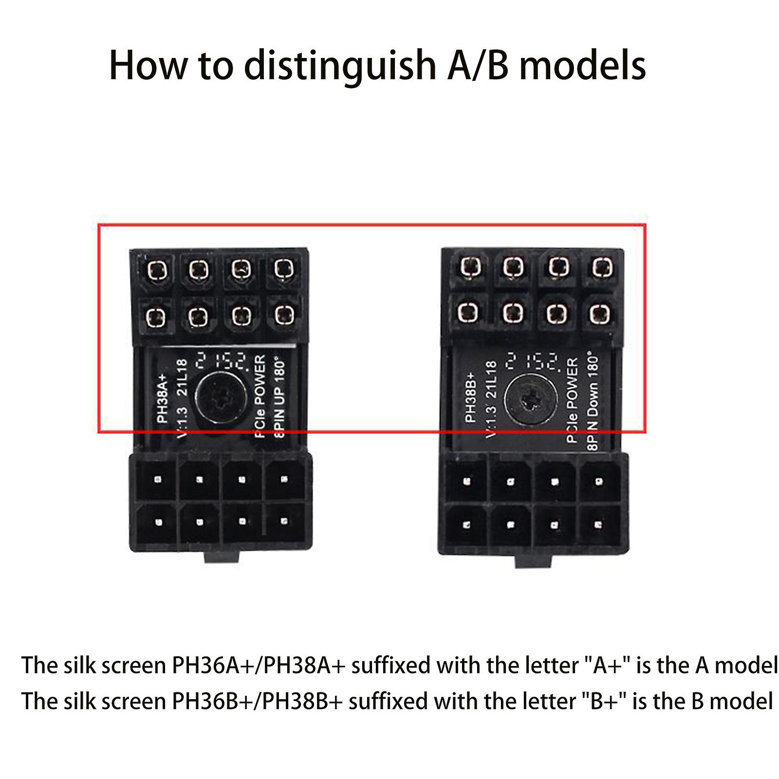 GPU VGA PCIe 8 Pin 6 Pin U Turn 180 Degree Angle Connector Power ...