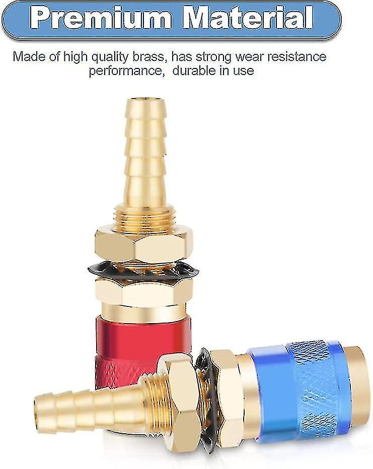 2 Pieces Oxygen Acetylene Torch Quick Coupler 8mm Welding Gas Adapter ...