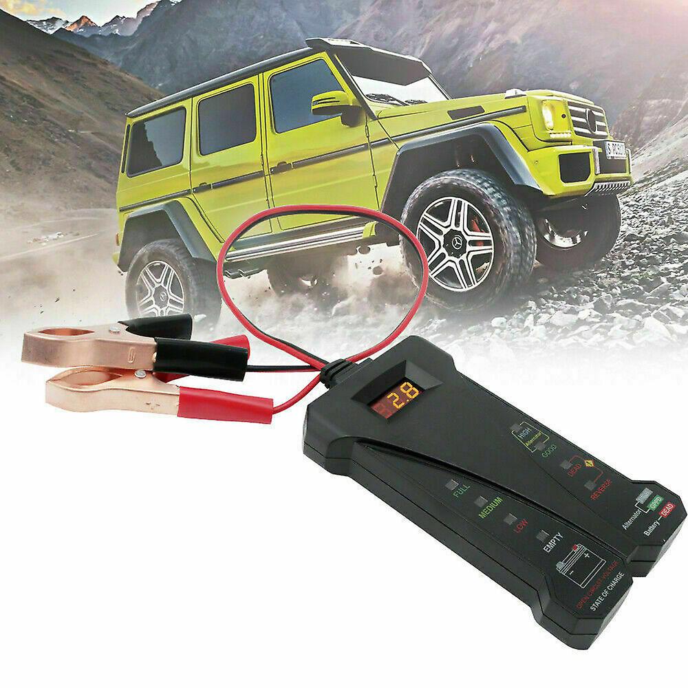 Car Battery Tester 8 LED Lights Digital Alternator Tester Auto Load ...