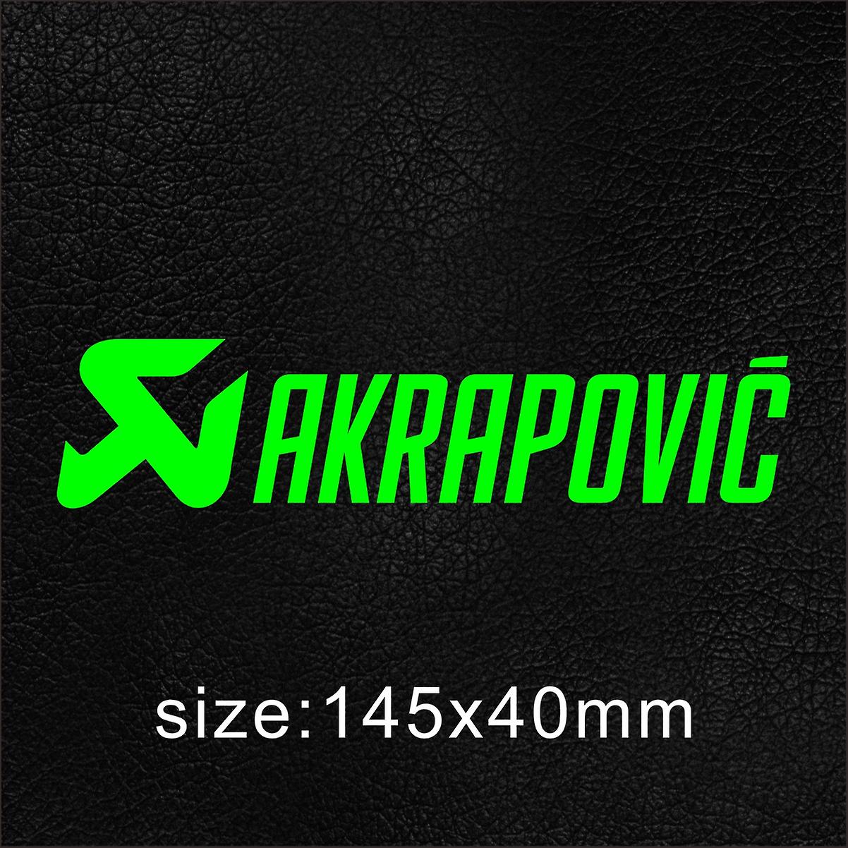 1 Pair Vinyl Exhaust Akrapovic Sticker Silencer Muffler Tip Pipe Tank ...