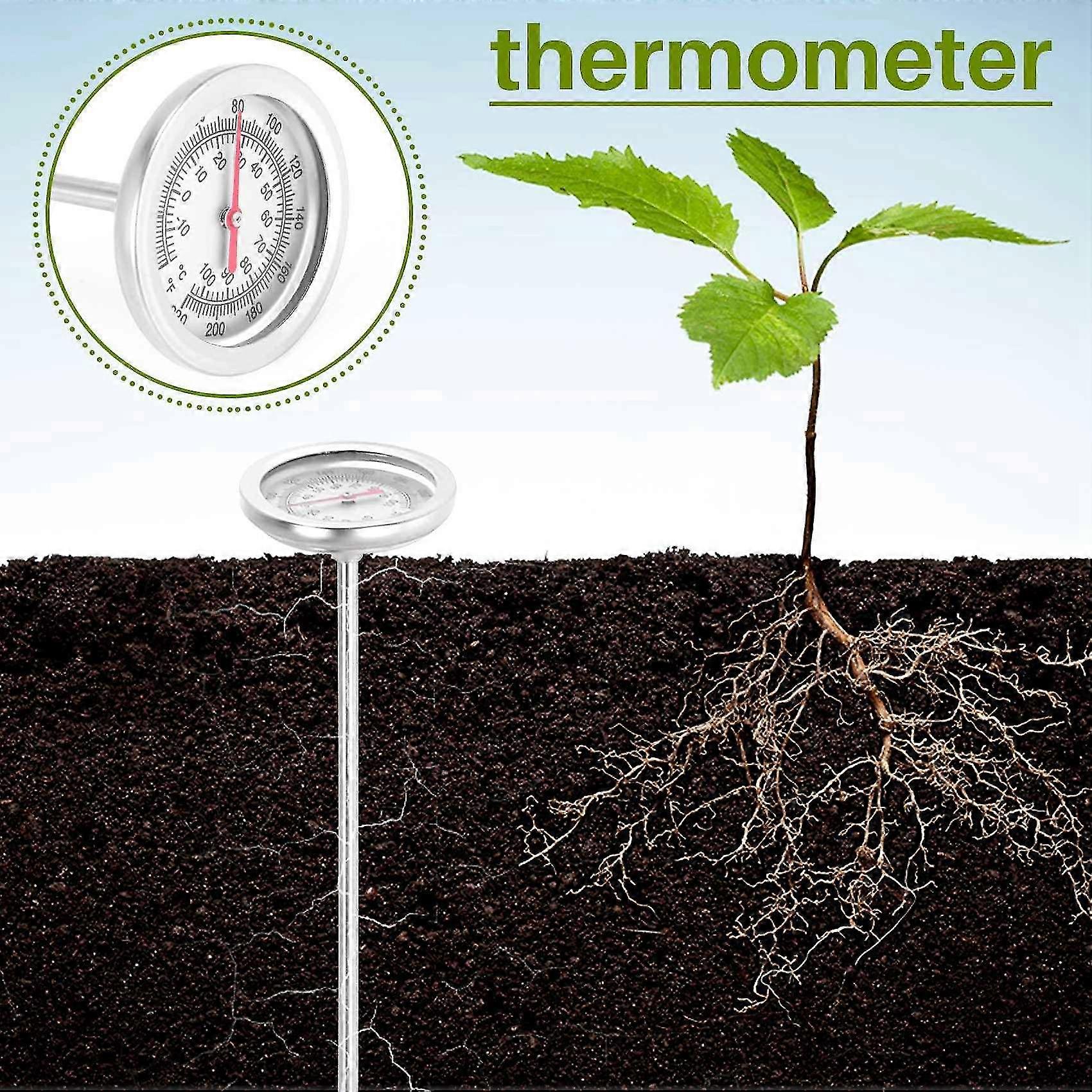 Compost Soil Thermometer 50 Cm Length Stainless Steel Measuring | Fruugo UK