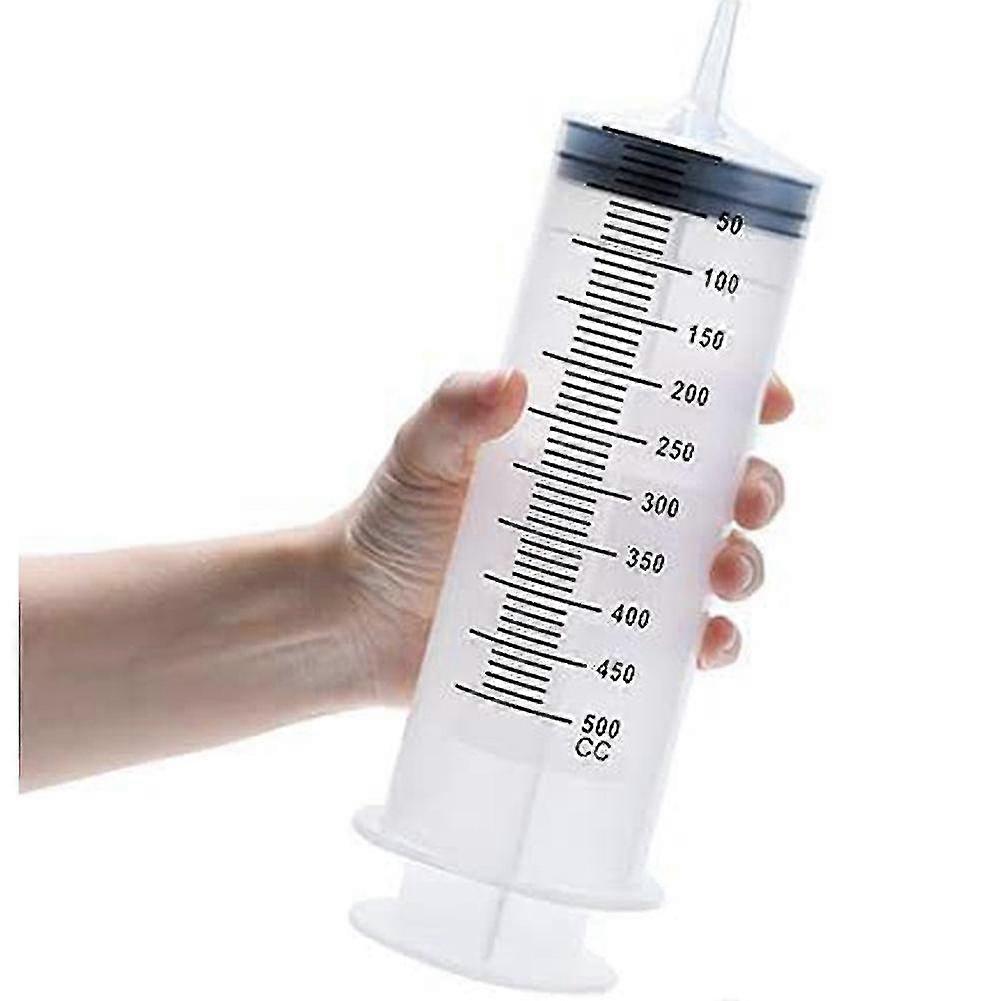 large syringe tubing 500ml plastic syringe with tube converter cap ...