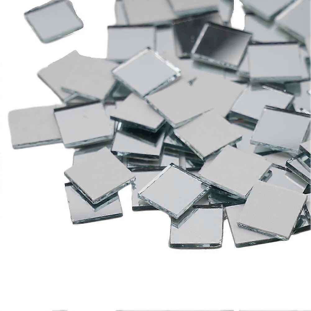 100PCS Glass Mirror Stickers Mini Square Mirrors DIY Disco Ball Glass ...