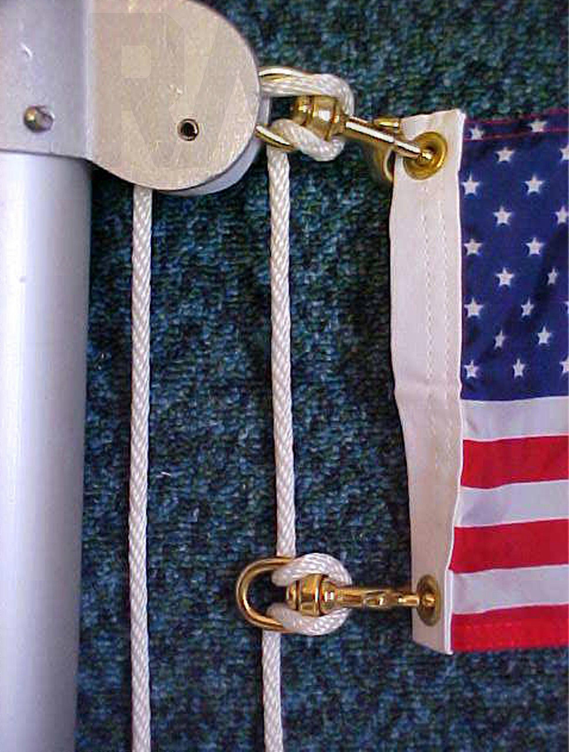 80ft. Braid Polypropylene All Purpose Flagline Rope, High Strength ...