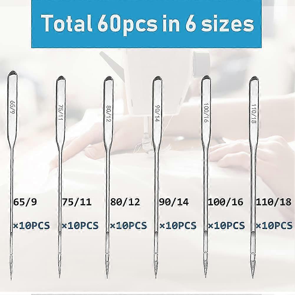 Sewing Machine Needles, 60pcs Universal Ballpoint Sewing Machine ...