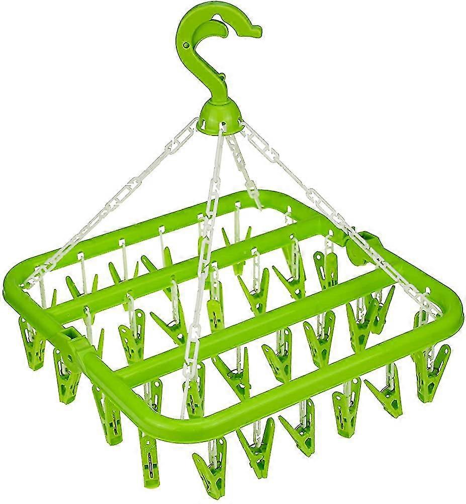 32 Peg Foldable Sock Hangers With Clips. Rotary Hook Drip Hanger ...