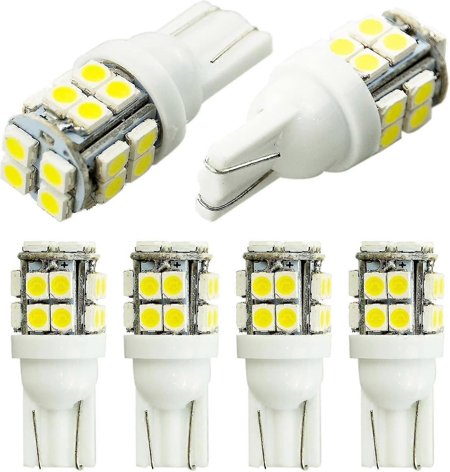 T10 501 W5w Led Side Light Bulb 6 Pack, 12v 3528 20smd 500lm 6500k Bulb ...