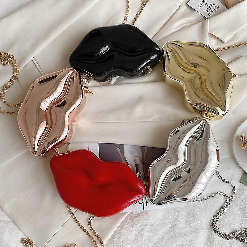 3D Sexy Red Lips Handbag: Perfect for Parties and Evening Events ...