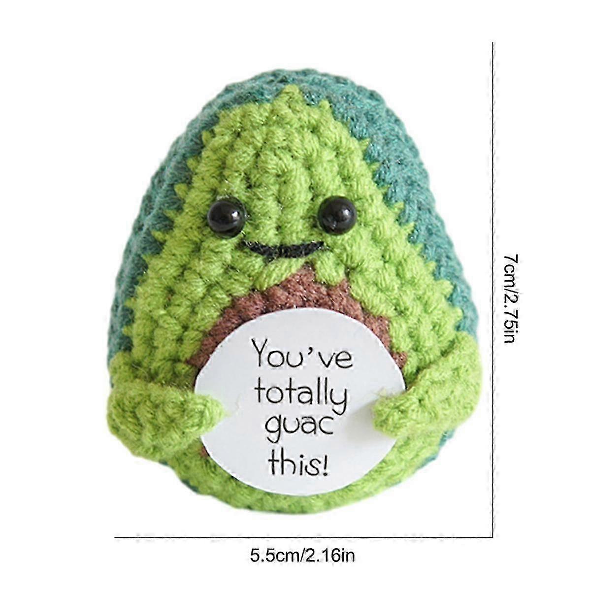 Mini Funny Positive Potato Cucumber, Handmade Emotional Support Crochet ...