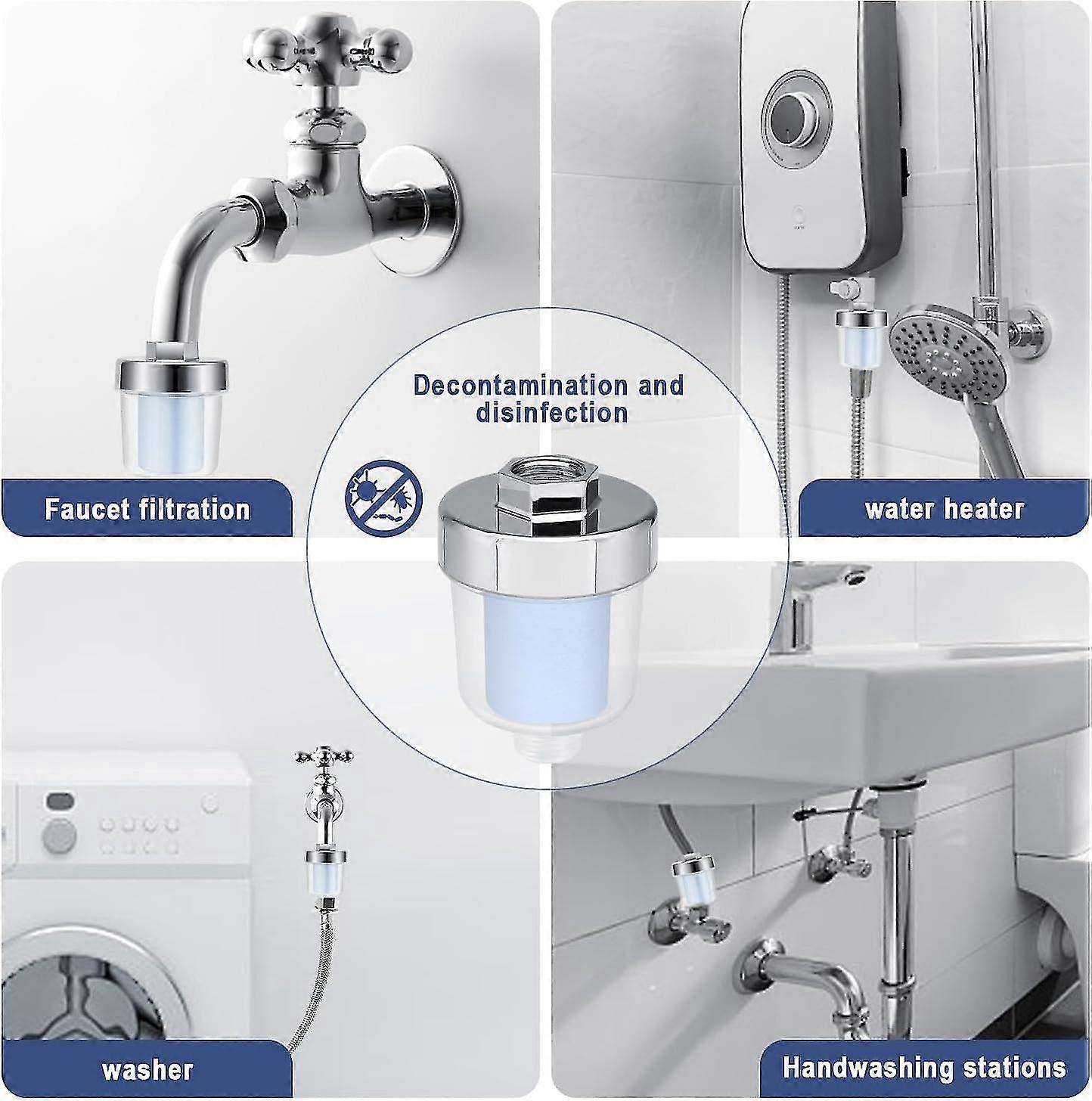 Shower Filter, 1/2" Limescale Filter, With 3 Replaceable Blue Filters ...