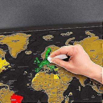 Scratch Map Deluxe Scratch Off World Map World Map Wall Art & World Map ...