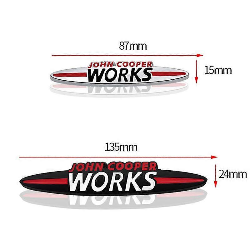 Car Interior 3D Metal John Cooper Works Logo Car Front Grill Emblem ...