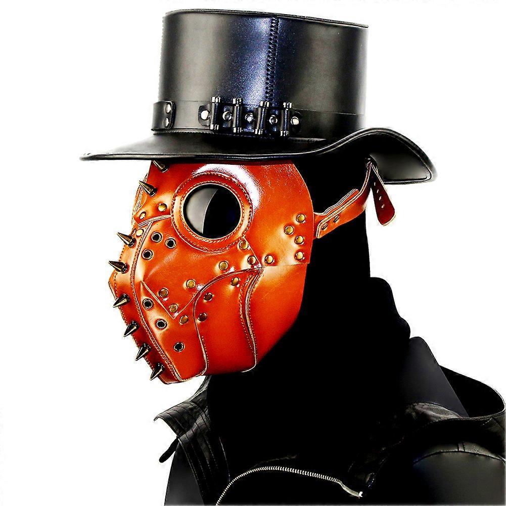 Adult Halloween Plague Doctor Cosplay Mask Steam Punks Scary Horror Pu ...