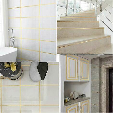 Tile Peel and Stick Decorative Adhesive Tape, Waterproof Joint Line ...
