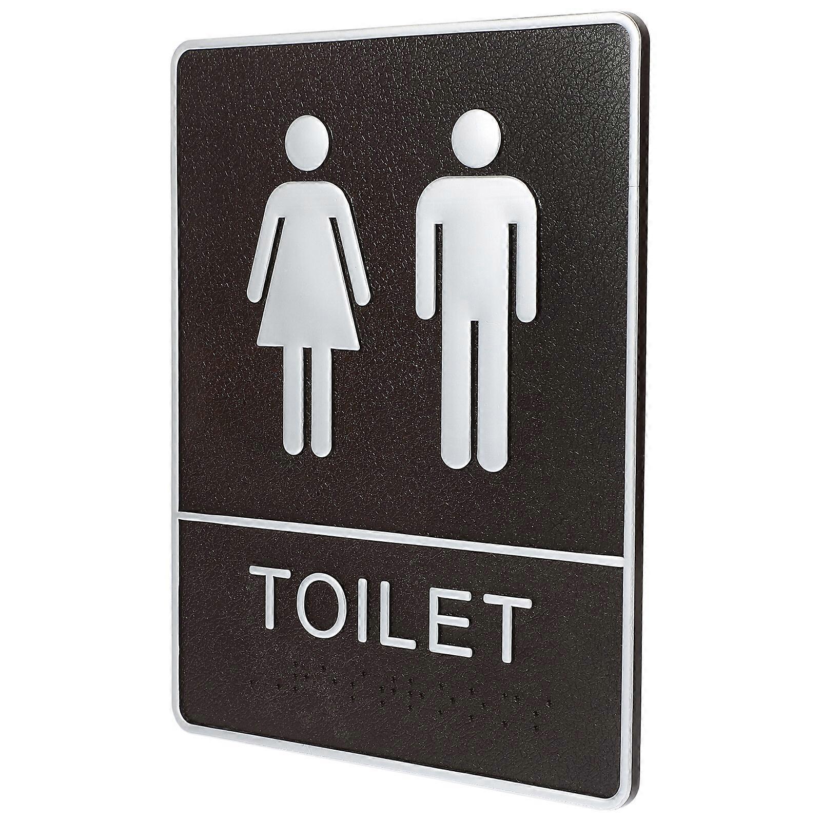 Self-adhesive Bathroom Sign Restroom Door Sign Men Women Restroom Sign ...