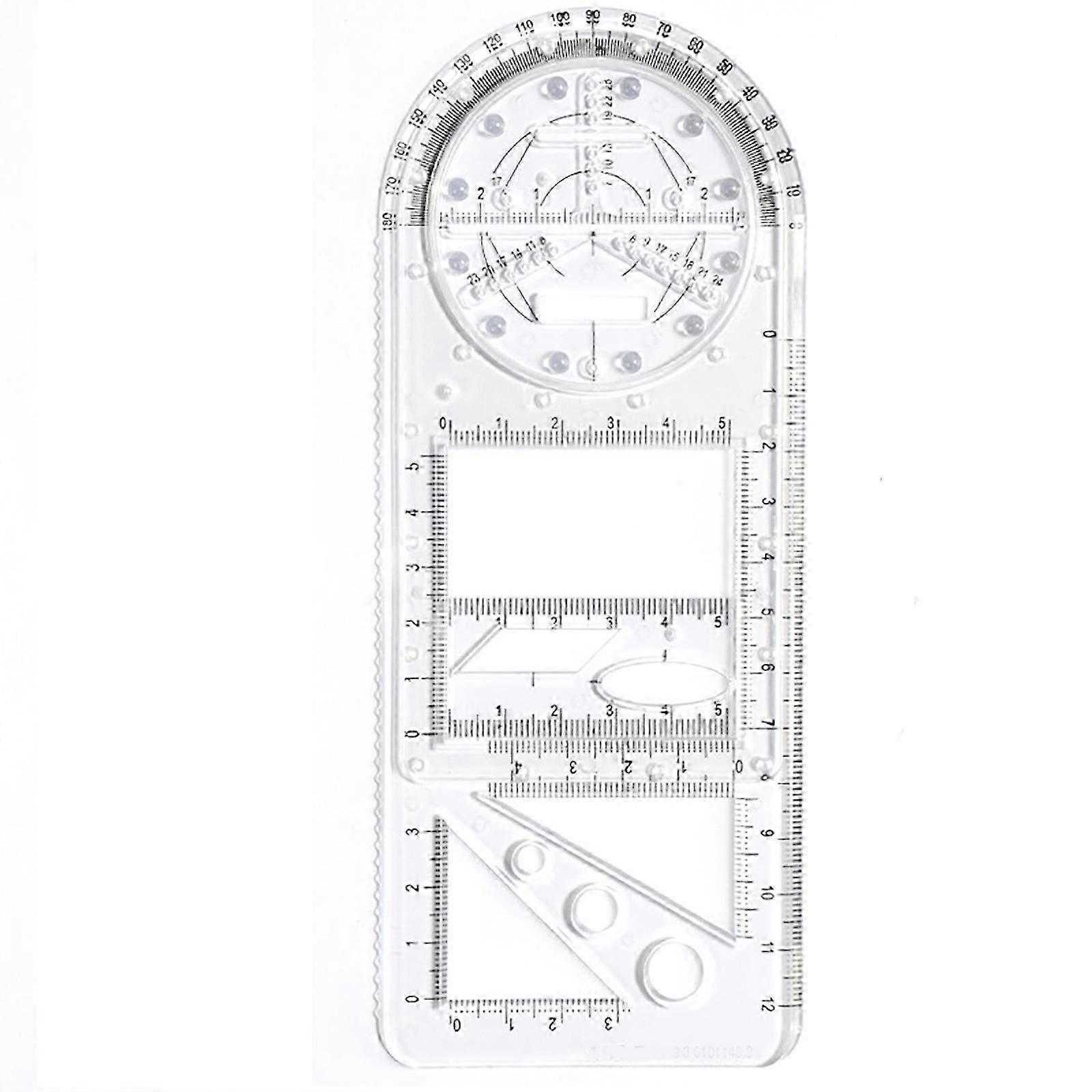 Multifunctional Student Math Ruler,Multifunctional Rotatable Active ...