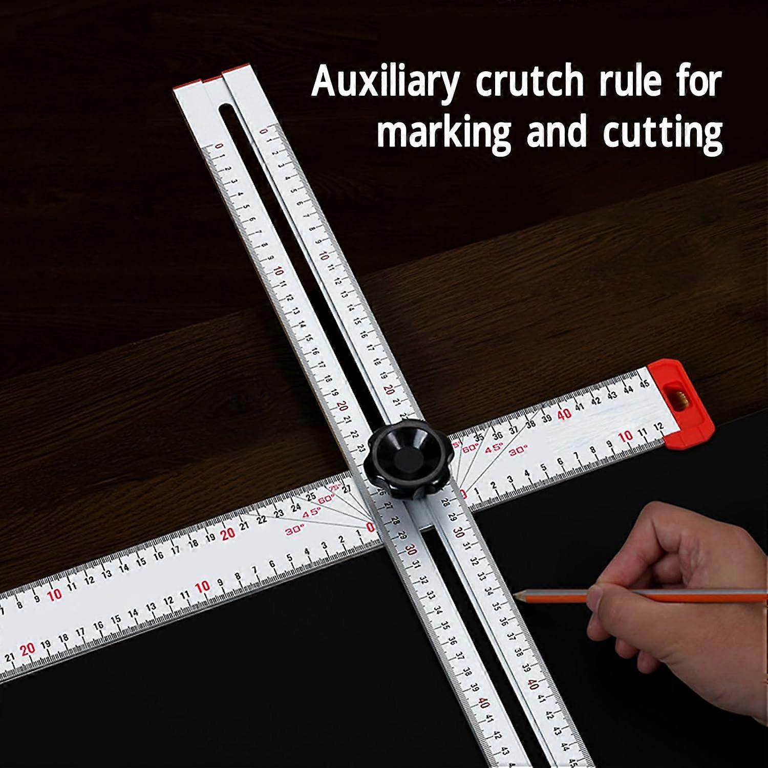 Woodworking T Square Ruler 90cm Adjustable Angle Measuring Tool 0-180 ...