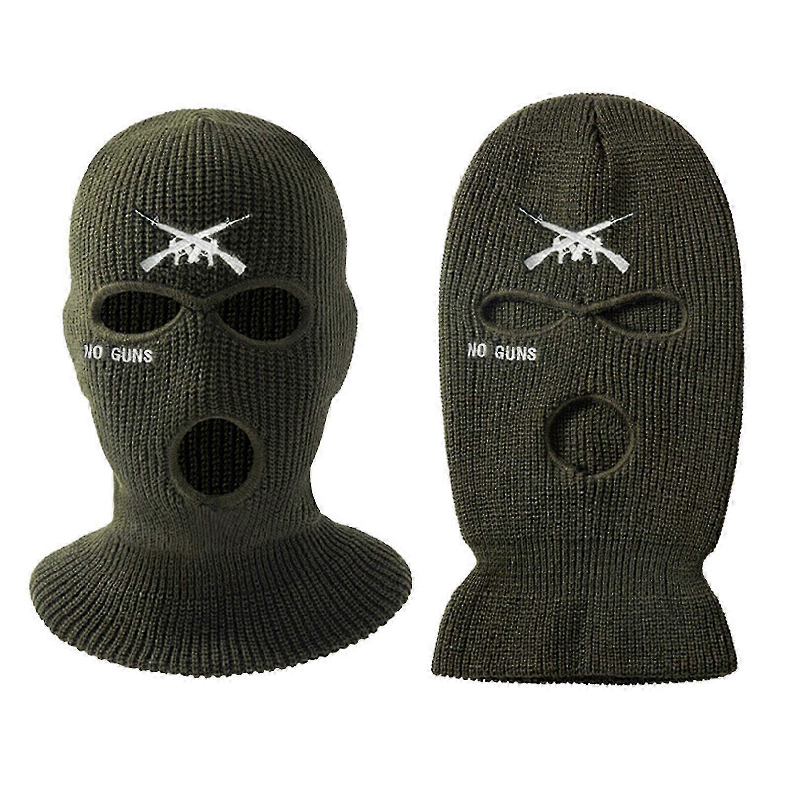 Army Tactical Mask 3 Hole Full Face Mask Ski Mask Winter Cap Balaclava ...
