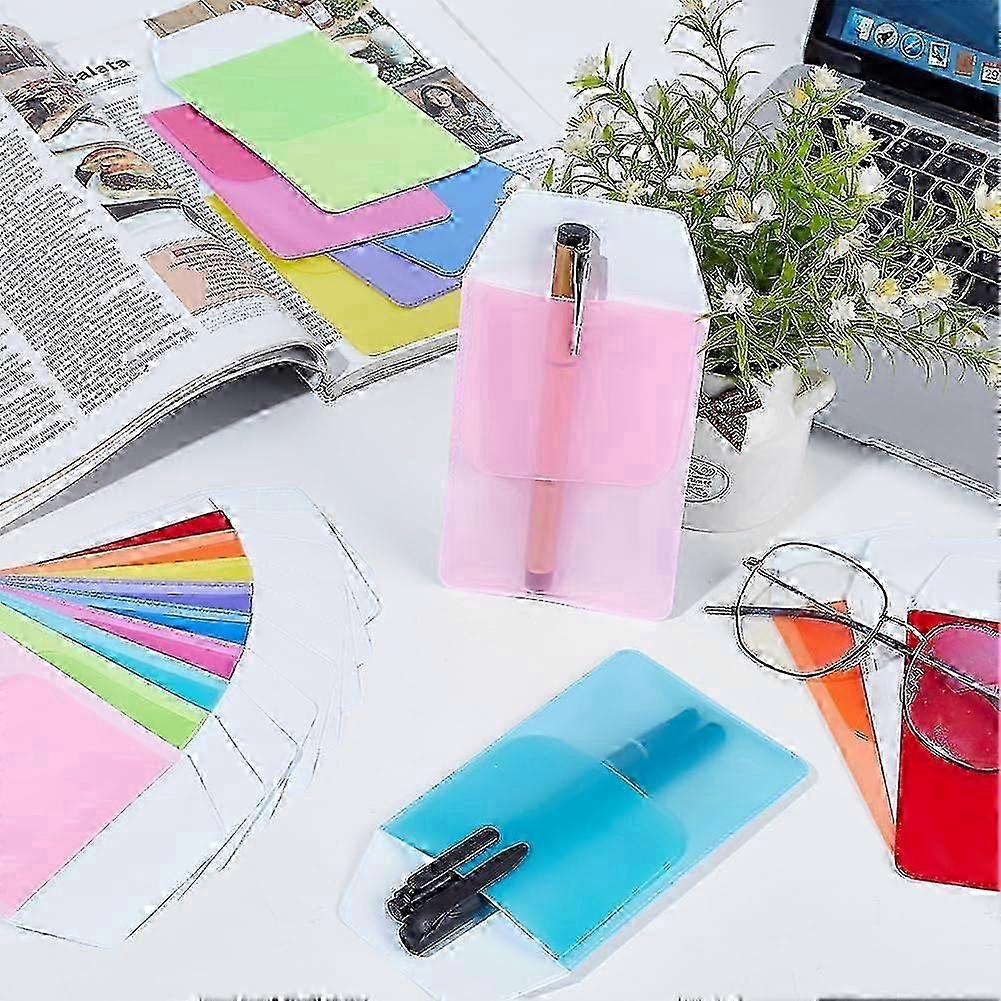 20 Pcs Pocket Protector 10 Colors Pvc Shirt Pocket Protector Plastic ...
