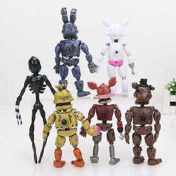6 pcs Five Nights at Freddy's Action Figure FNAF Toy Bonnie Foxy ...