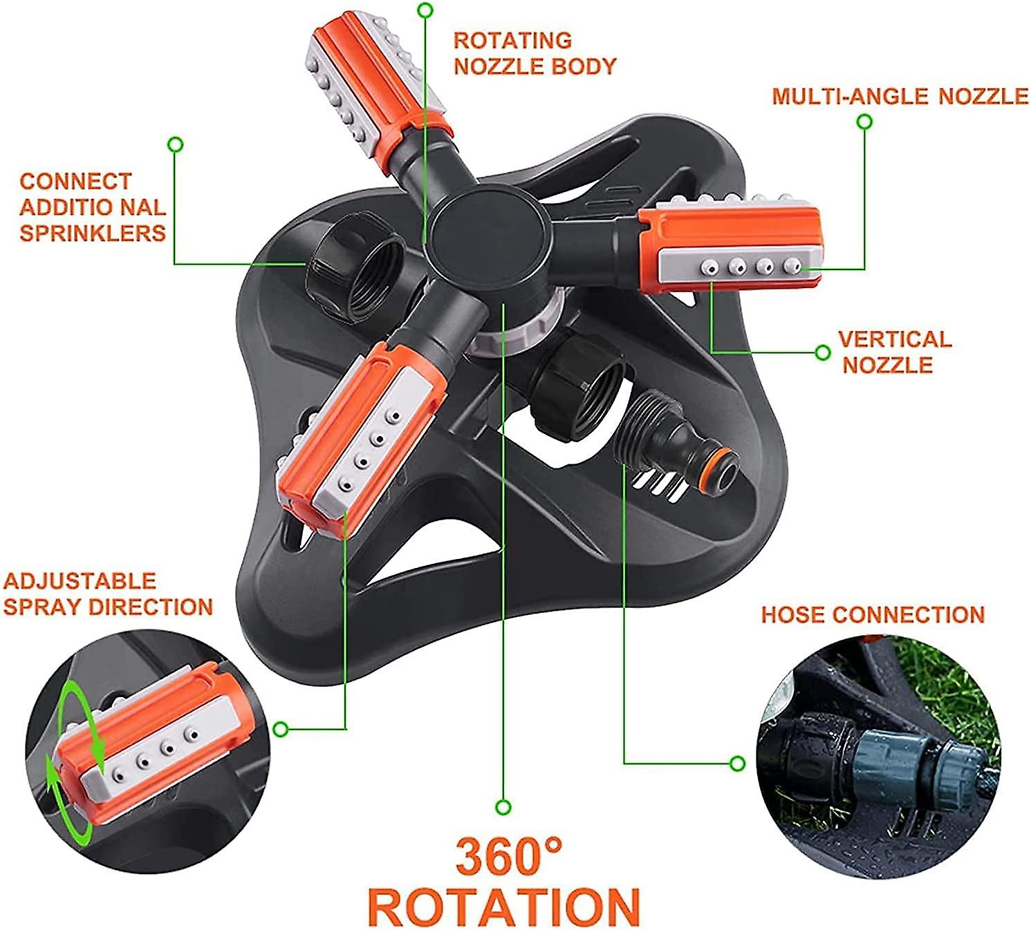 Garden Sprinkler, Automatic Watering Sprinkler, 360 Rotating Automatic ...