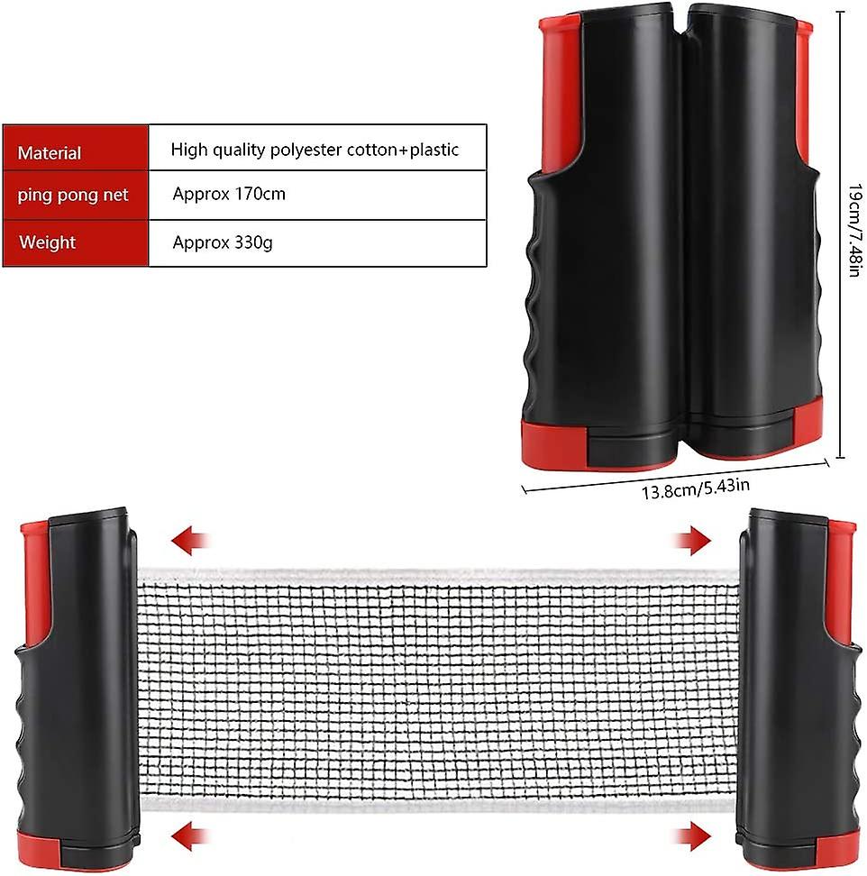 Ping Pong Net, Retractable Table Tennis Net/replacement Set, Adjustable ...
