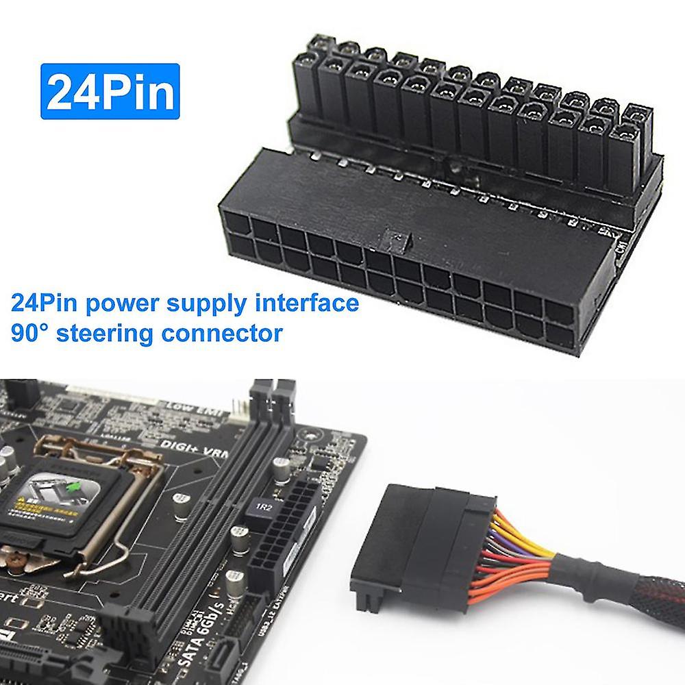 Motherboard Power Connector 24 Pin Turn 90 Degree Black Lossless ...
