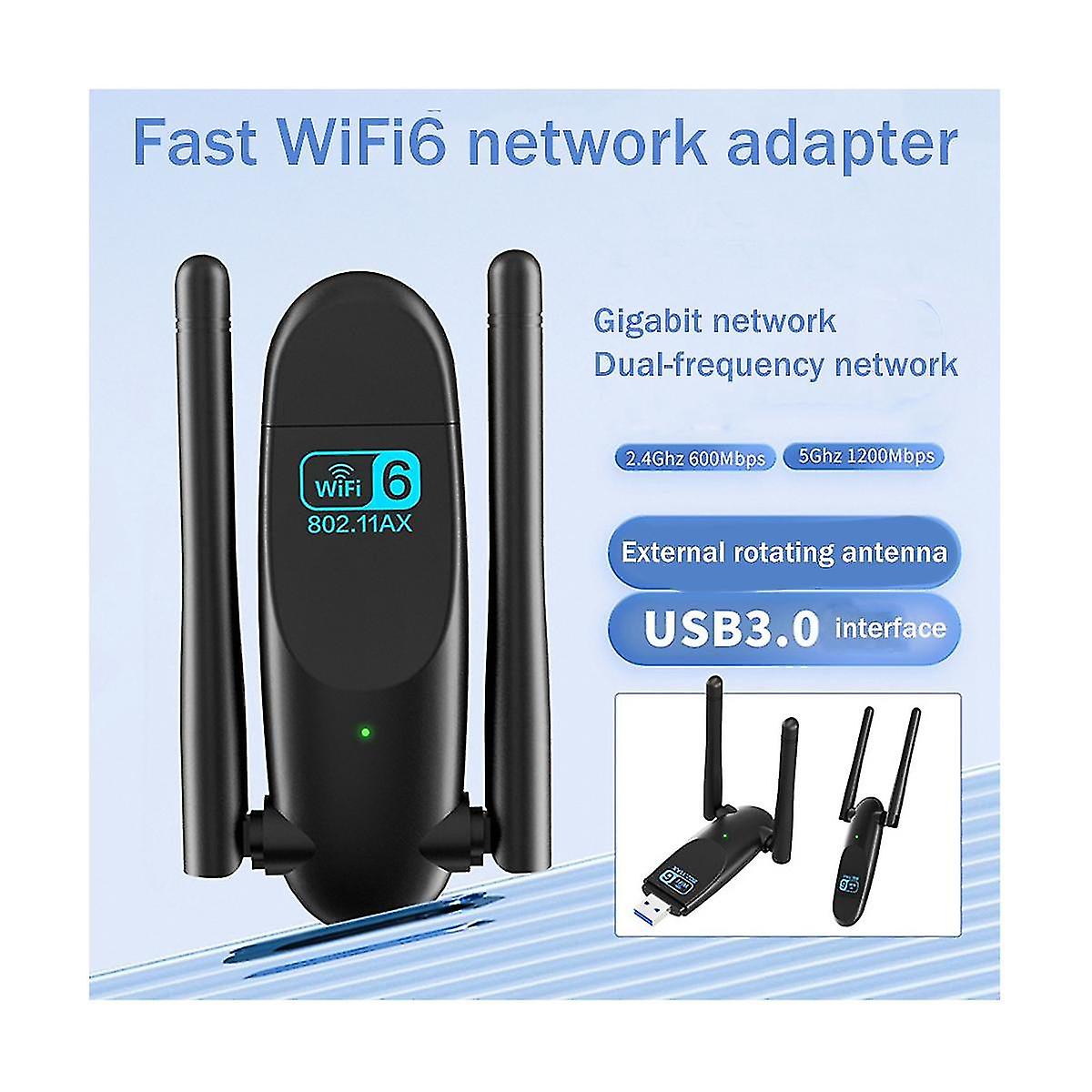Wireless Usb 1800mbps Wifi Adapter Wifi 6 Wireless Network Card Dual ...
