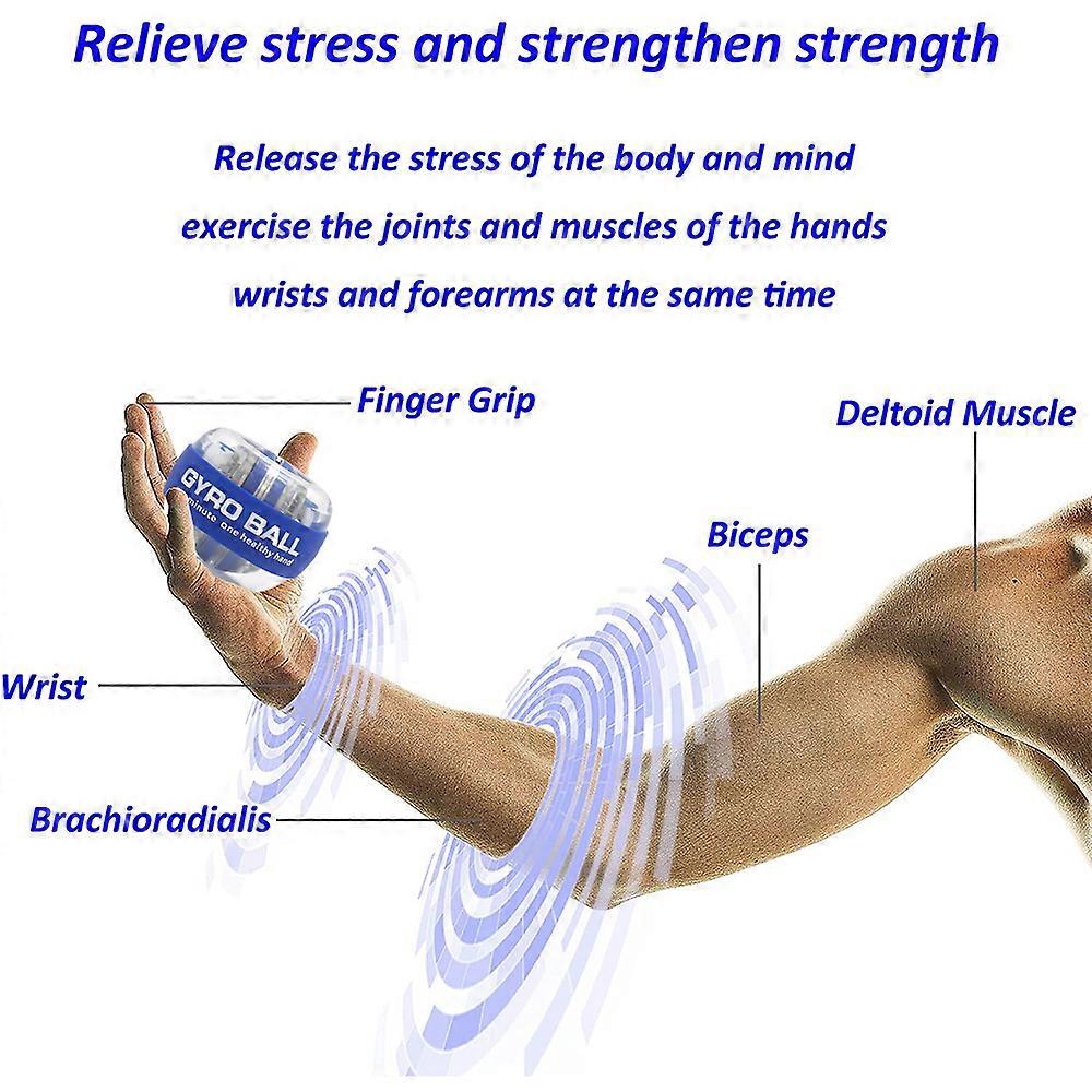 Gyro Ball with Automatic Wrist Launch Wrist Strengthener Hand ...