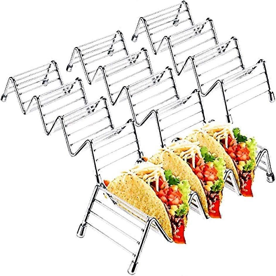 Taco Holder 4 Pack Stainless Steel Taco Stand Taco Rack Space for up to ...