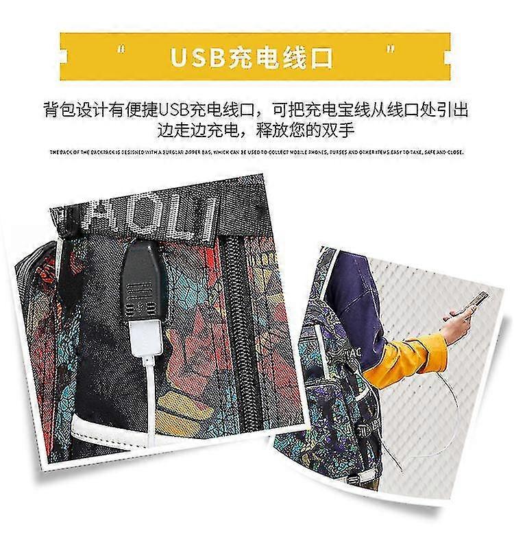 Nba Peripheral Series Star Logo Multifunctional Usb Backpack | Fruugo UK