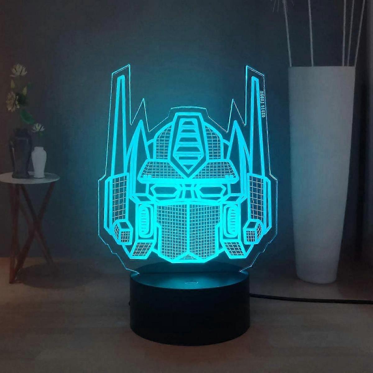 Transformers 3D Night Light, Optimus Prime 7 Colors LED Table Lamp ...