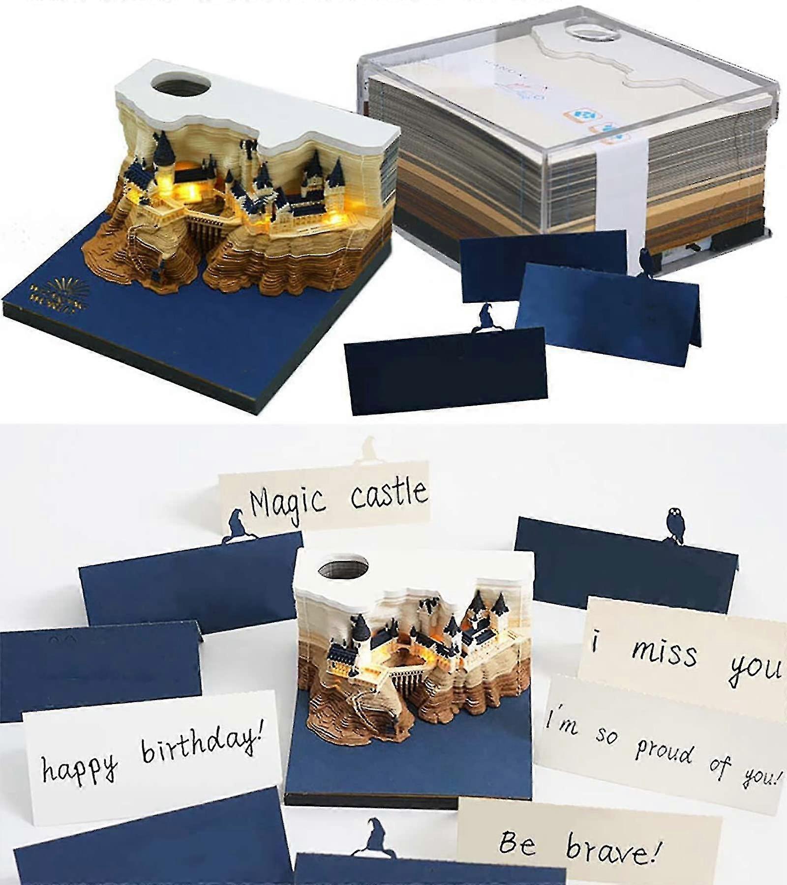 3d Memo Pad Creative Hogwarts Castle Notepad Convenience Stickers Gift ...