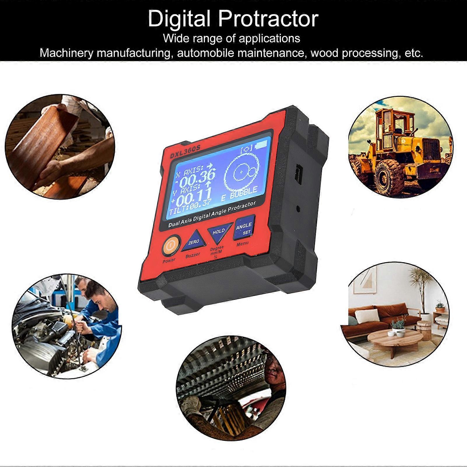 Digital Protractor with Magnetic Single Axle Industrial Supplies ...