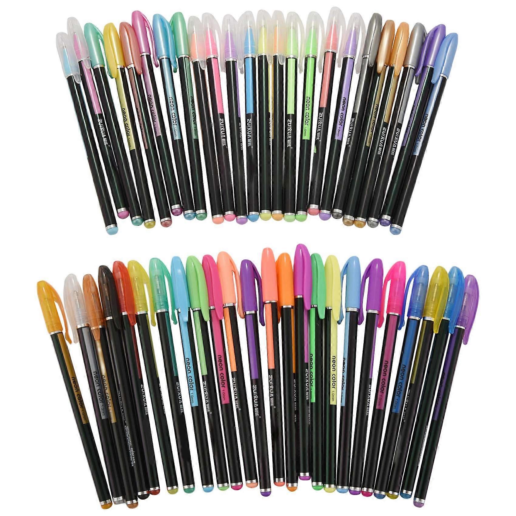 ZUIXUA 48 Gel Pens set, Color gel pens Glitter Metallic pens Good gift ...