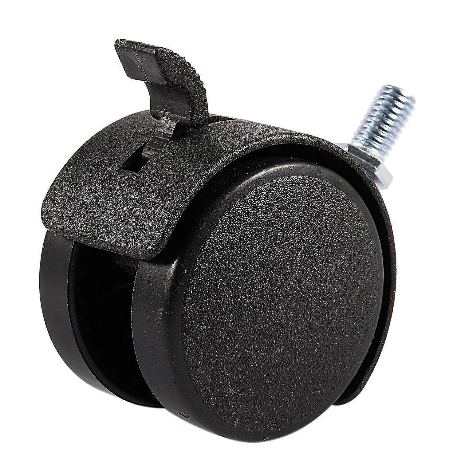 Furniture Swivel Locking Caster 8mm Screw Stem 2-inch Dia Wheel Black ...