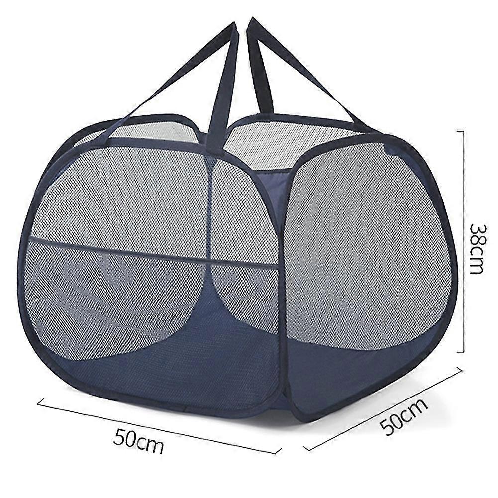 Collapsible Mesh -Up Laundry Hamper with Strong Handles, Opening ...