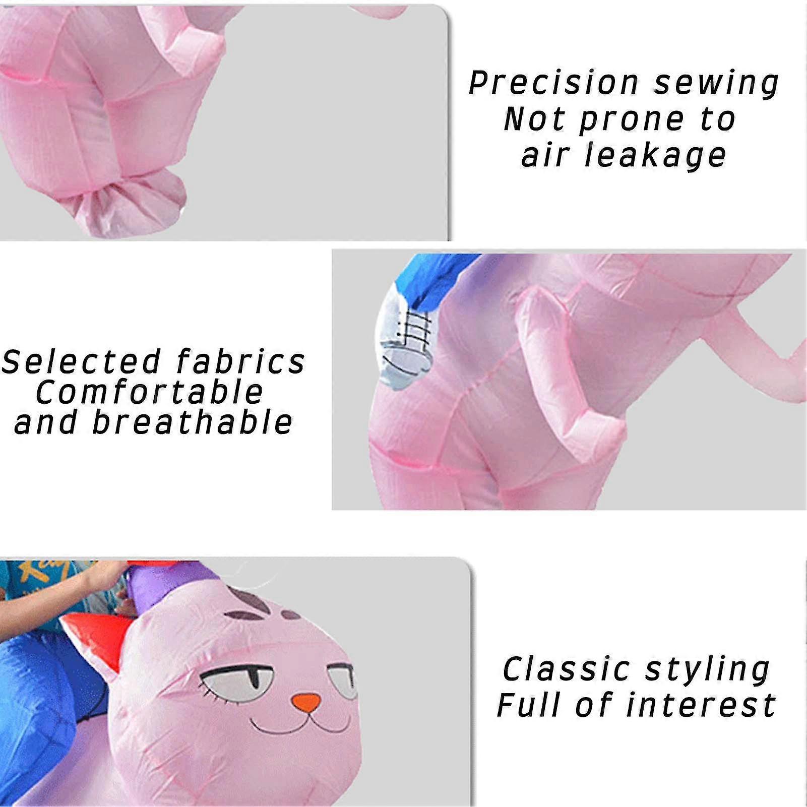 Adult Inflatable Cat Costume Ride on Cat Fan Operated Blow-Up Suits ...