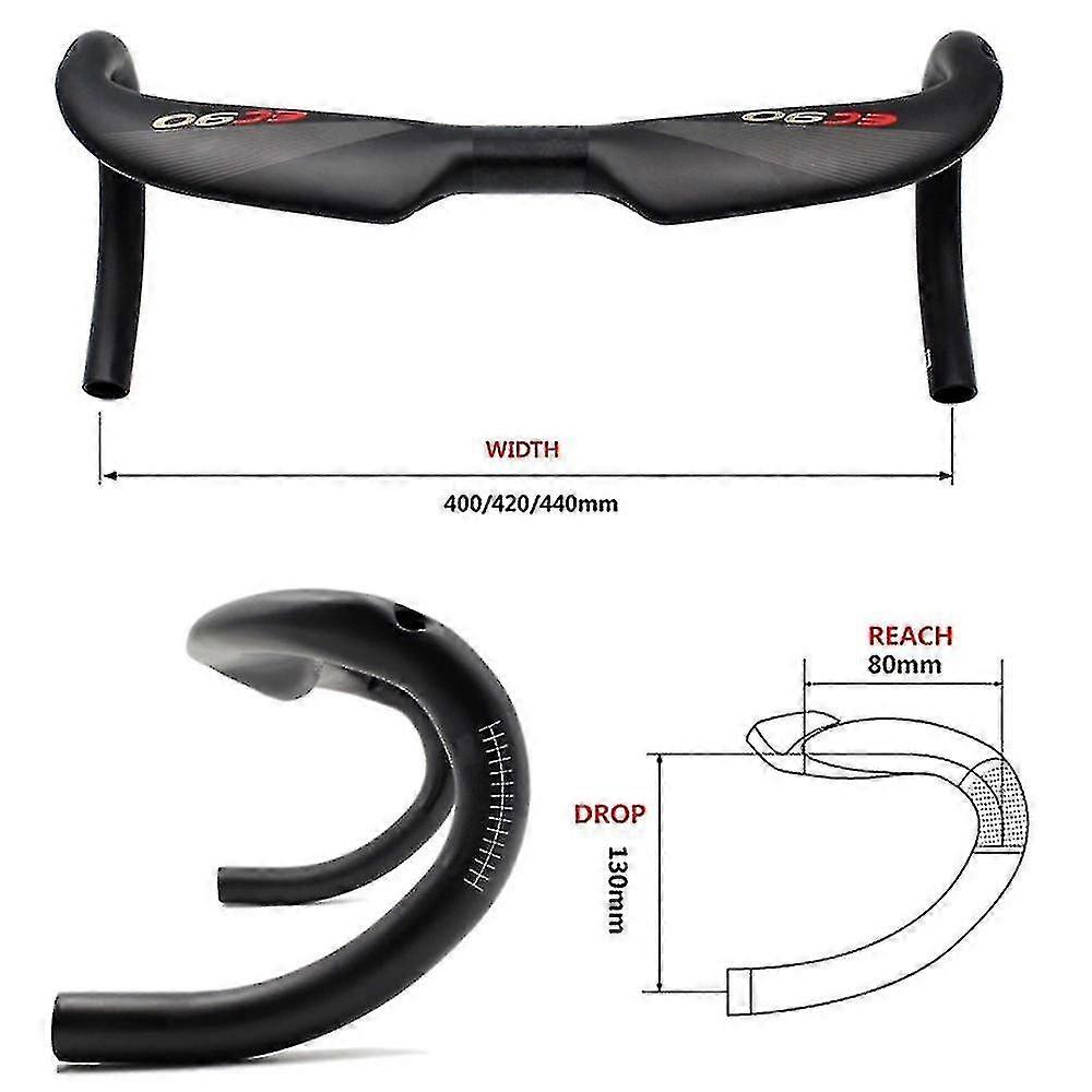 Ec90 Full Carbon Fiber Bicycle Handlebar Road Bike Handlebar Handlebar ...