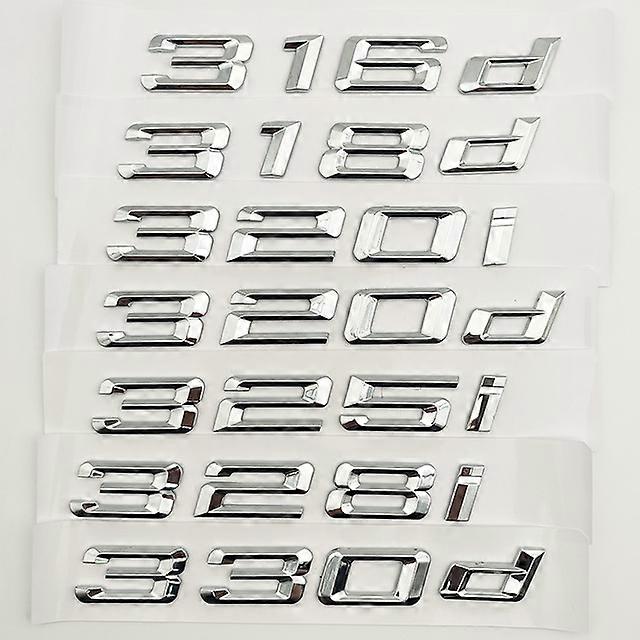 3D Black Car Trunk Badge Emblem Sticker 316i 318i 320i 325i 318d 320d ...