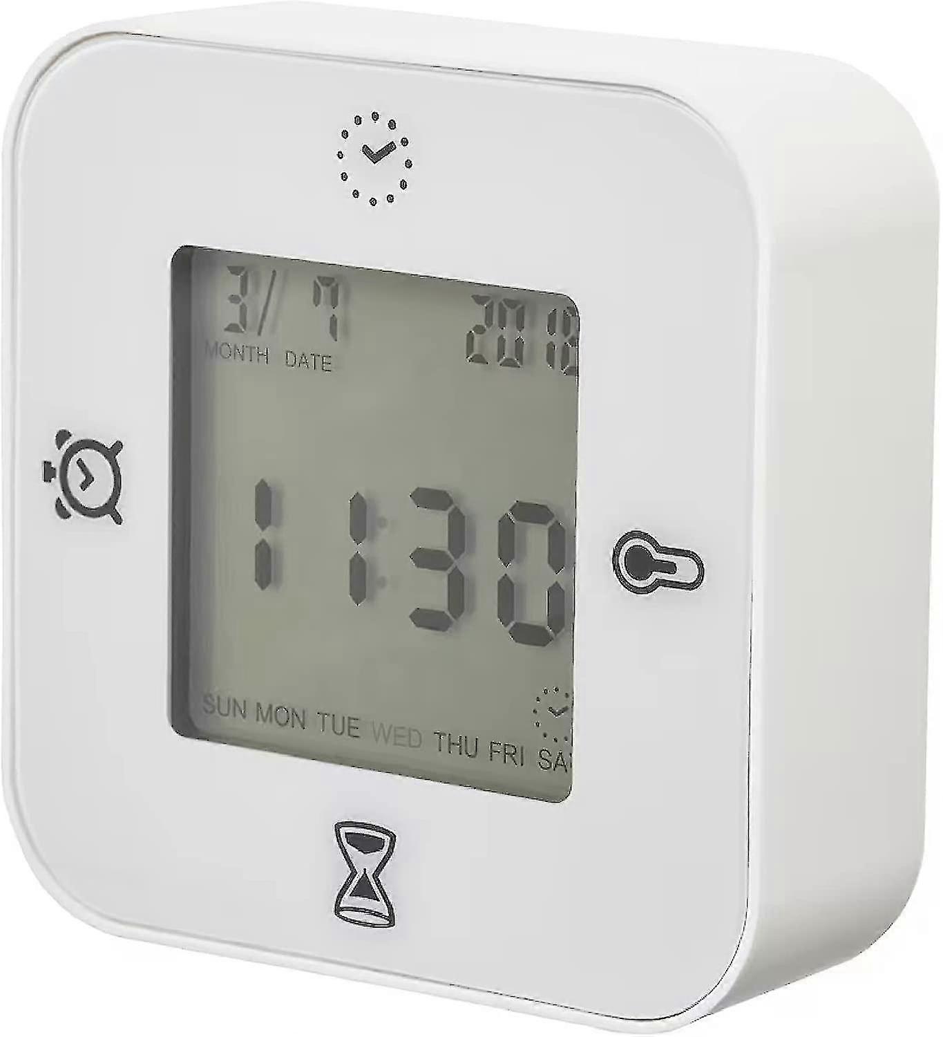 Clock/thermometer/alarm/timer, 4 Functions Desk Clock (white) | Fruugo UK