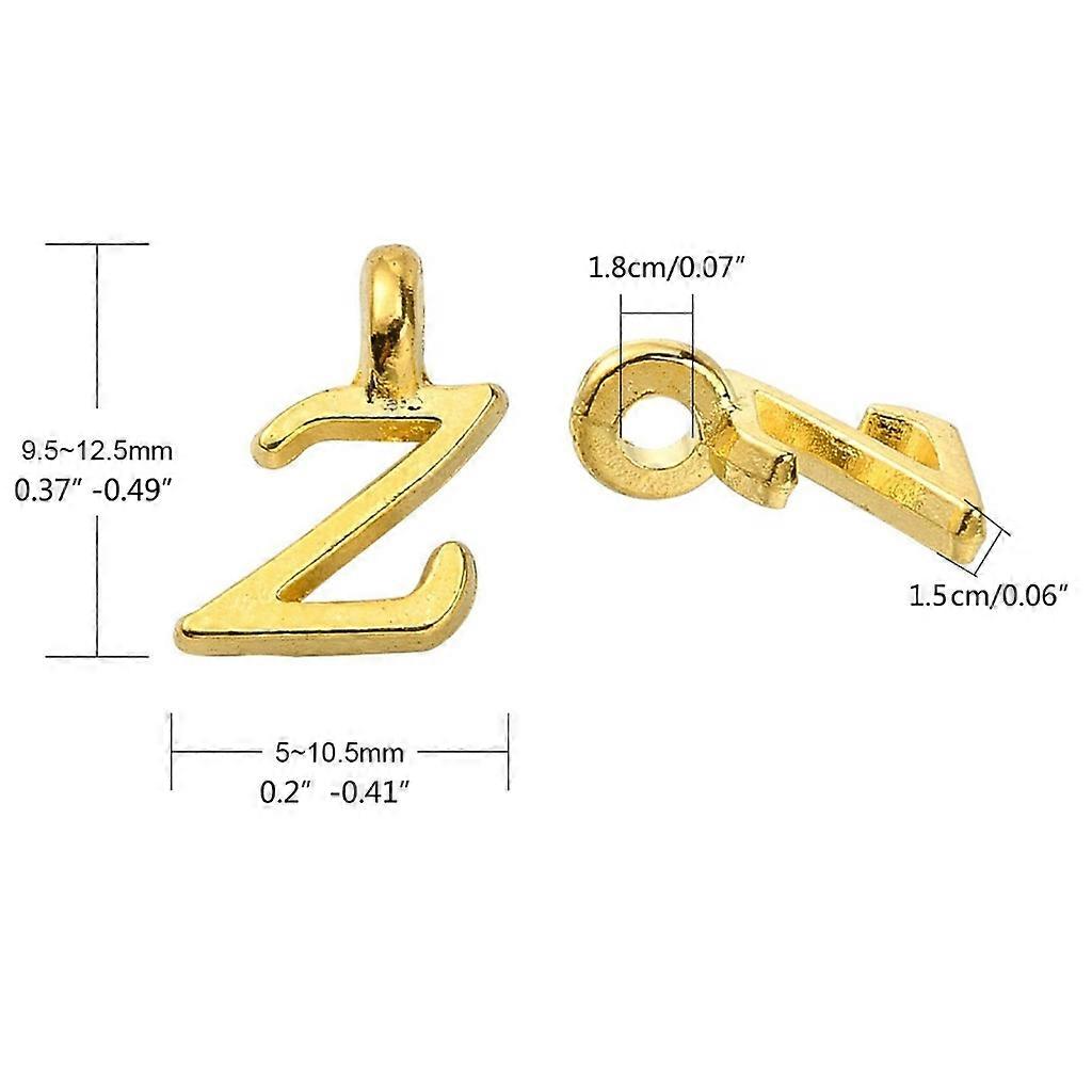 2 Set 26 A-Z Initial Letter Alloy Pendant Alphabet Charm DIY Jewellery ...