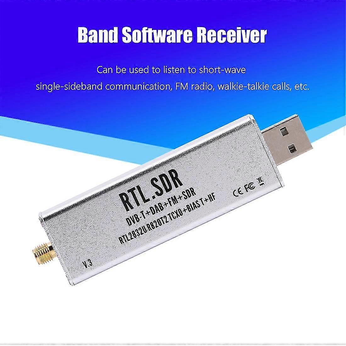 RTL SDR Receiver V3 RTL2832U 0.1MHz-1.7GHz TCXO Receiver with Antenna ...