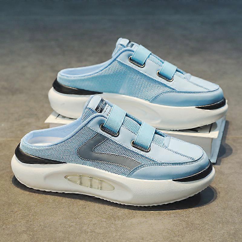 New Heelless Light Slippers Plus Size Men's Half Slippers Outdoor ...