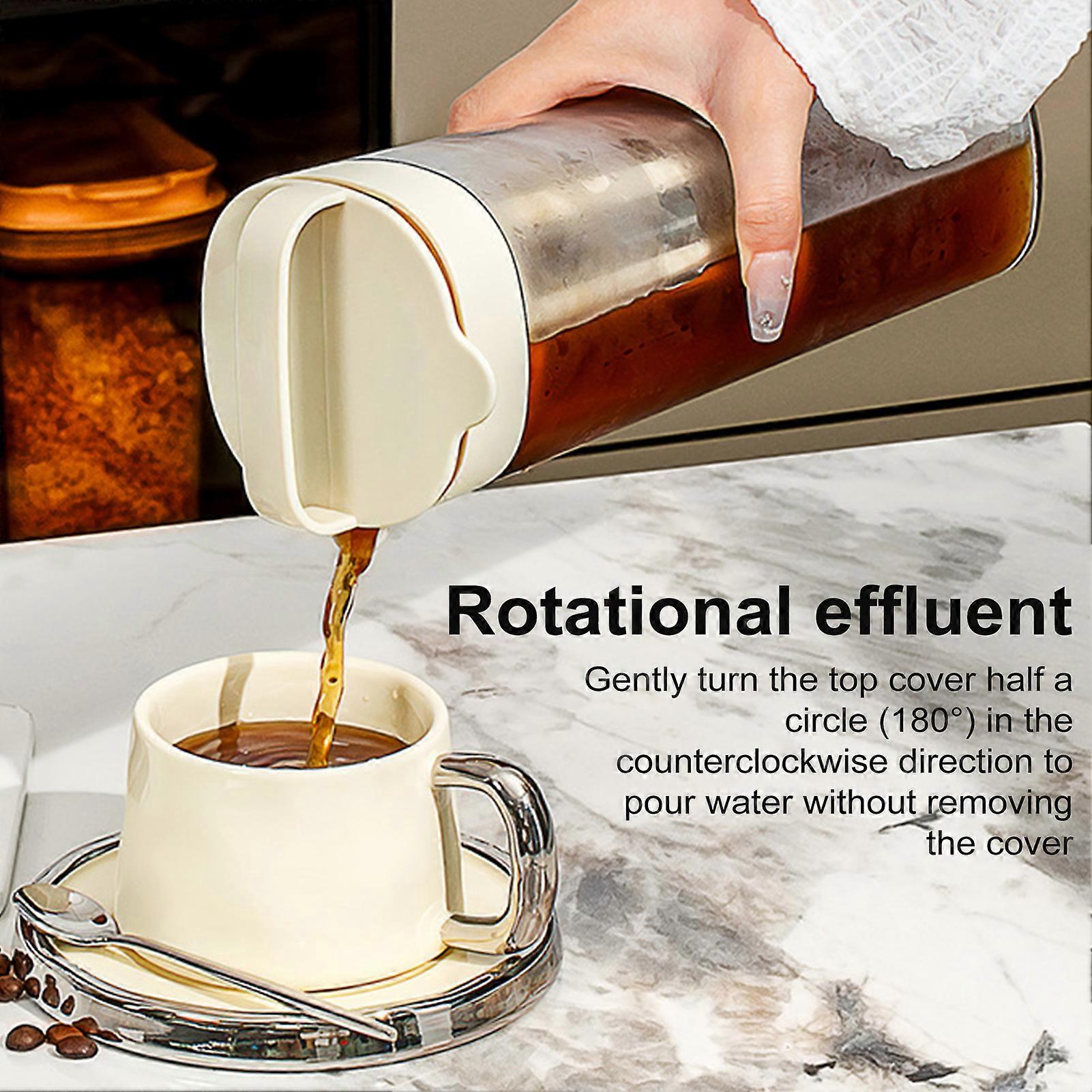 1100ml Cold Extraction Pot Cold Brew Coffee Maker Pitcher with ...