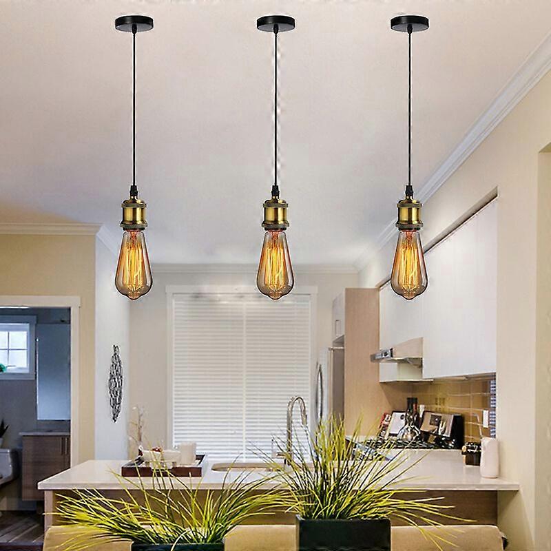 3x Retro Vintage Lustre Suspension E27 40W Style Industrielle Eclairage ...