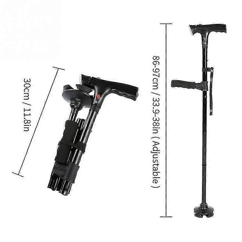 New Models Collapsible Telescopic Folding Cane Elder Cane Led With ...