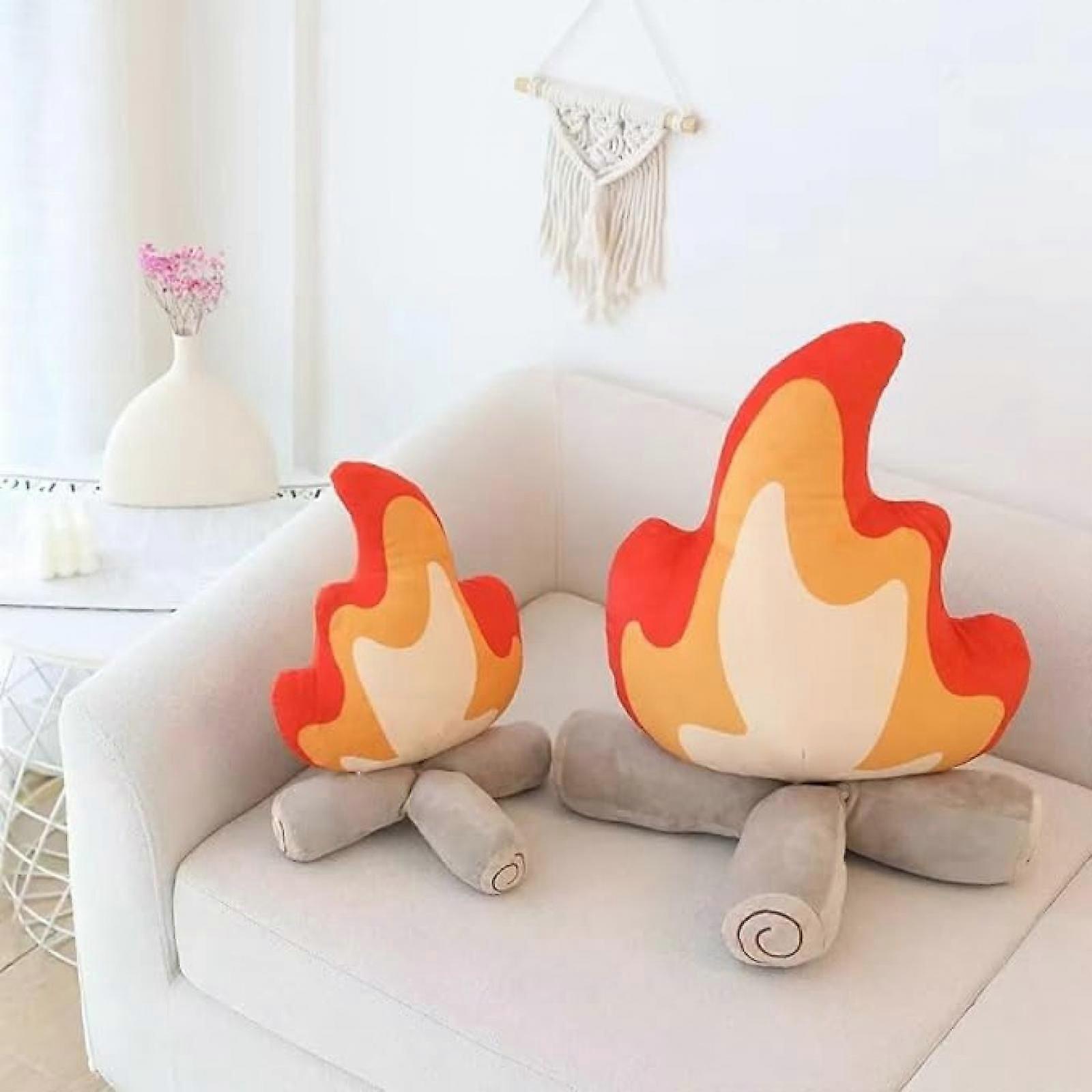 Simulation Campfire Plush Pillow, Flame Stuffed Plush Toy Room ...